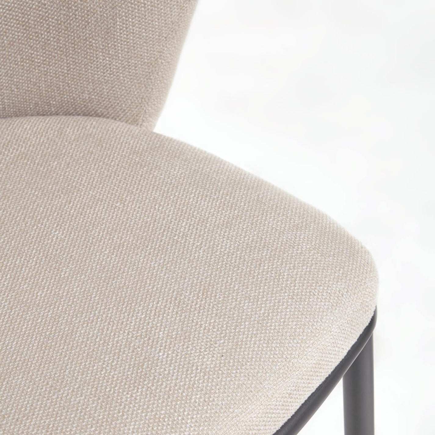 Kave Home Ciselia barkruk H75 beige chenille – HelloChair