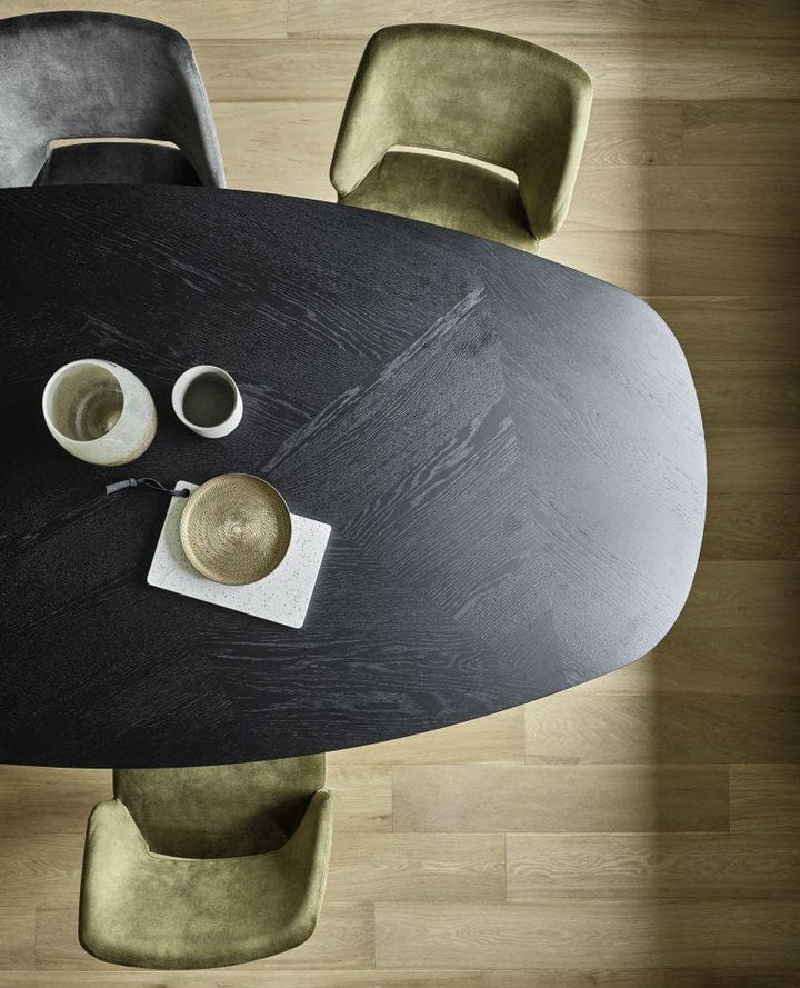 Mobitec Eclipse T0400 eettafel ovaal mosaic 240x110 cm eiken zwart ...