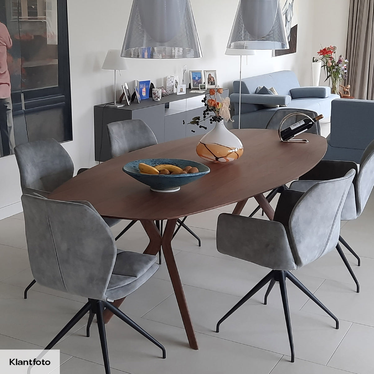 Mobitec Eclipse T0400 eettafel ovaal mosaic 240x110 cm eiken zwart ...