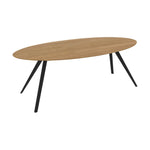 HelloTable Novum 30 eettafel ovaal 200x100 cm eiken Naturel/Zwart – HelloChair